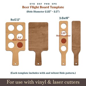 Beer Flight Svg, Wooden Beer Flight Paddle Laser Cut Template, CNC ...