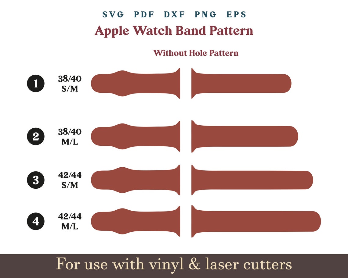 Apple Watch Band SVG Template, Iwatch Band Svg, Watch Band Jig PNG ...