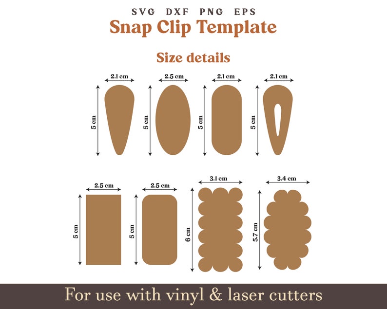 Snap Clip SVG Clippie Cover Template Snapclip Pattern Faux - Etsy