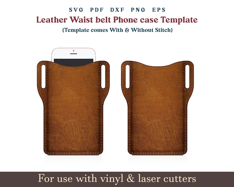 Leather Waist Belt Phone Case Svg Template, Phone Bag Holster PDF SVG ...