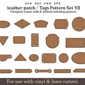 Leather Patch Svg, Leather Tags Svg, 21 Set Hat Patches Svg, Leather ...