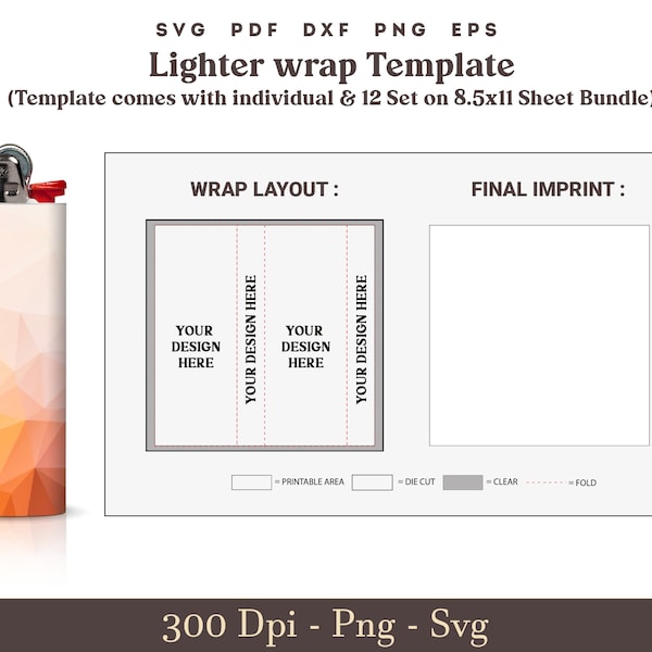Bic Lighters Template - Etsy