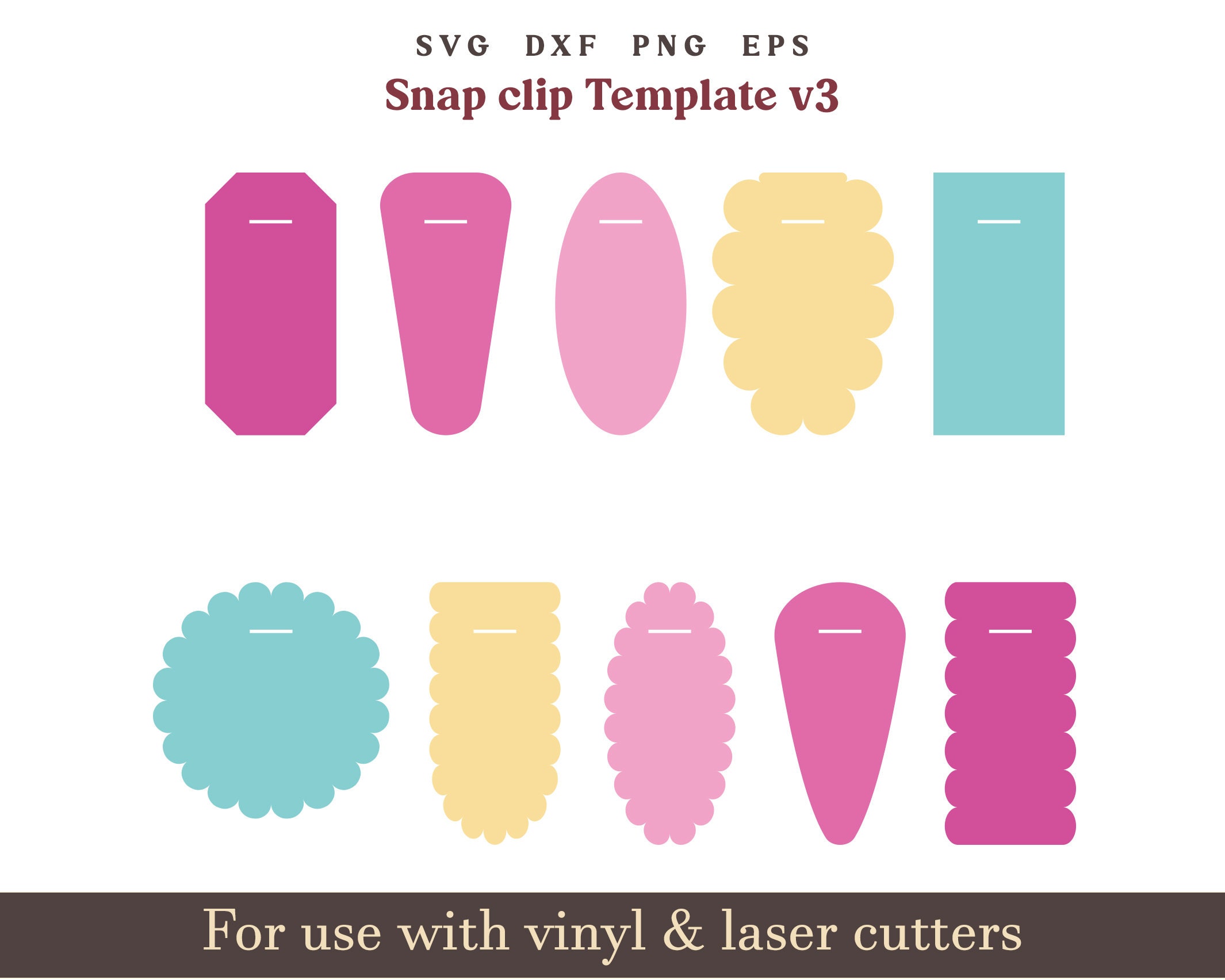 Hinged Snap Clip Template SVG, Hair Clip Svg, Snapclip Svg, Bow ...