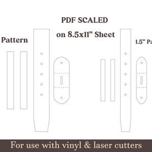 Leather Belt Pattern SVG PDF, 1 & 1.5 Inch Belt Template, Leather Belt ...