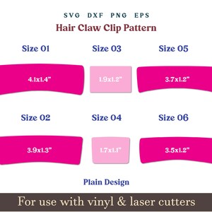 Claw Clip SVG, Custom Leather Hair Claw Clip Cover Svg Template, Faux ...