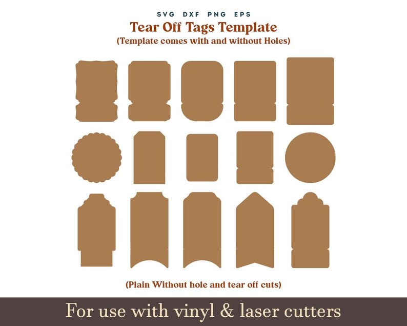 Hang Tags Svg, Tear off Hang Tag Template, Perforated Tags, Tear Away ...