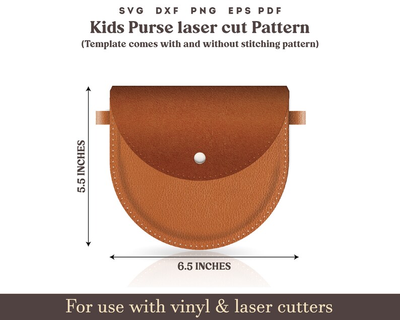 Faux Leather Purse Template, Mini Purse Svg Pdf Pattern, Cross Body ...