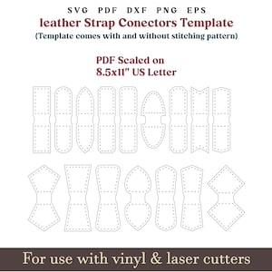 Bag Strap Connector SVG PDF Template, Bag Strap Anchor, Handbag Clasp Closures, Purse Making ...