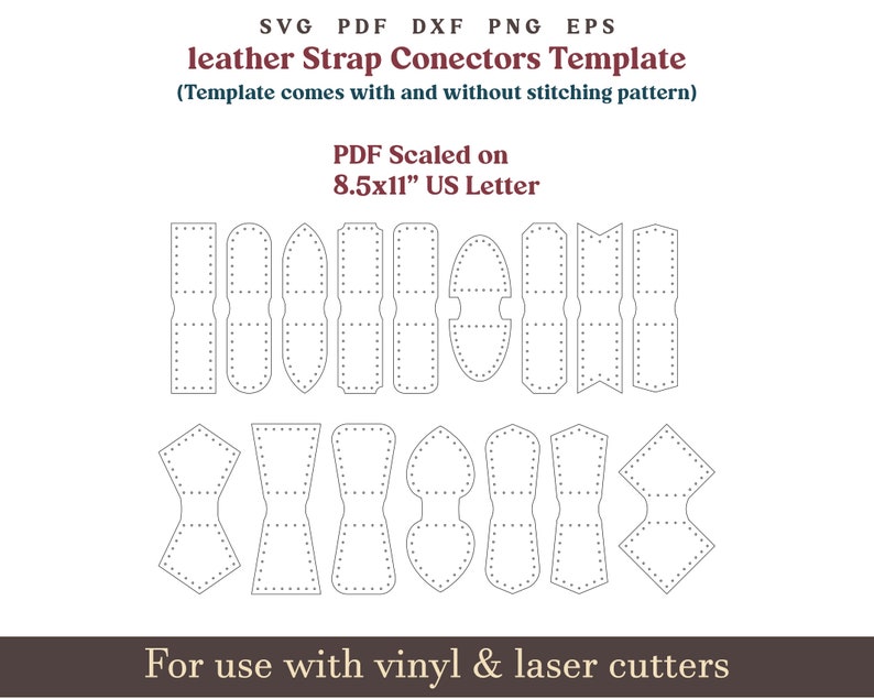 Bag Strap Connector SVG PDF Template, Bag Strap Anchor, Handbag Clasp ...