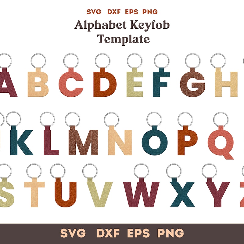 Alphabet Keychain - Etsy