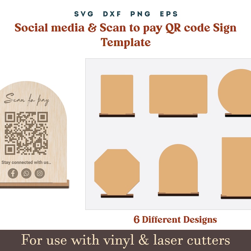 Qr Code Wood Acrylic - Etsy