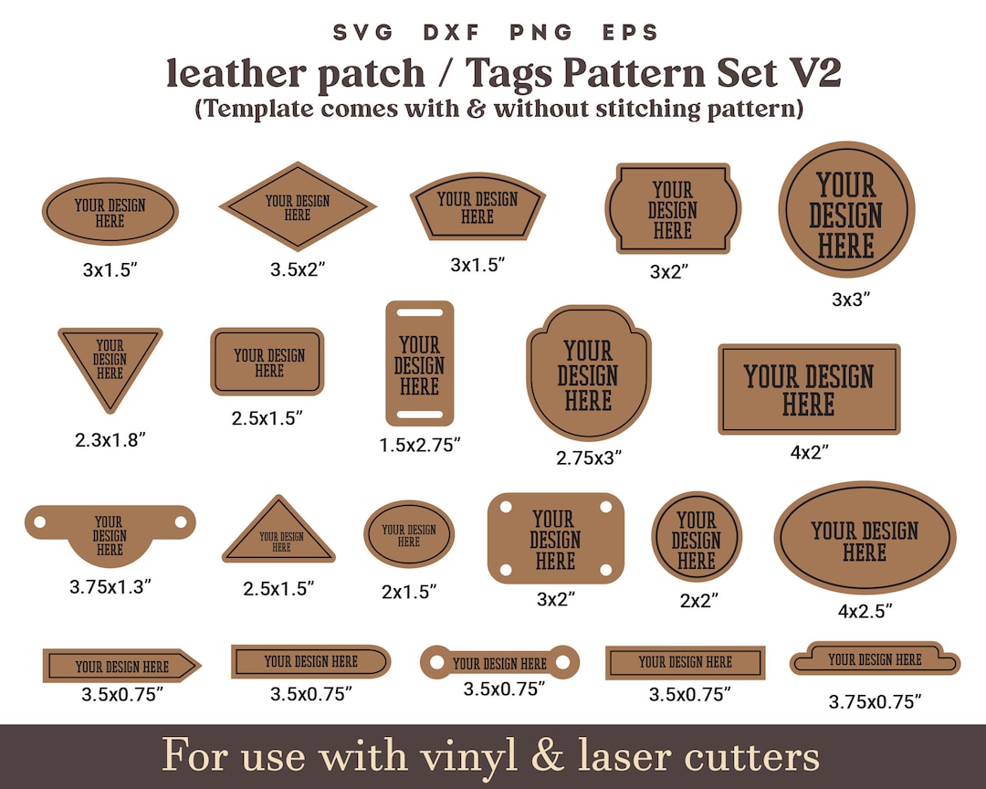 Leather Patch Svg, Leather Tags Svg, 21 Set Hat Patches Svg, Leather ...