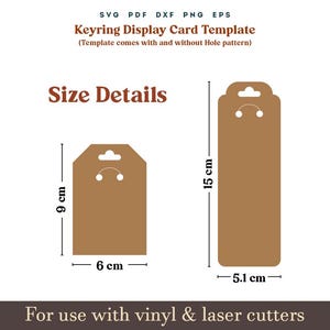 Keyring Display Card Svg, Keychain Packing Template, Keyring Holder ...
