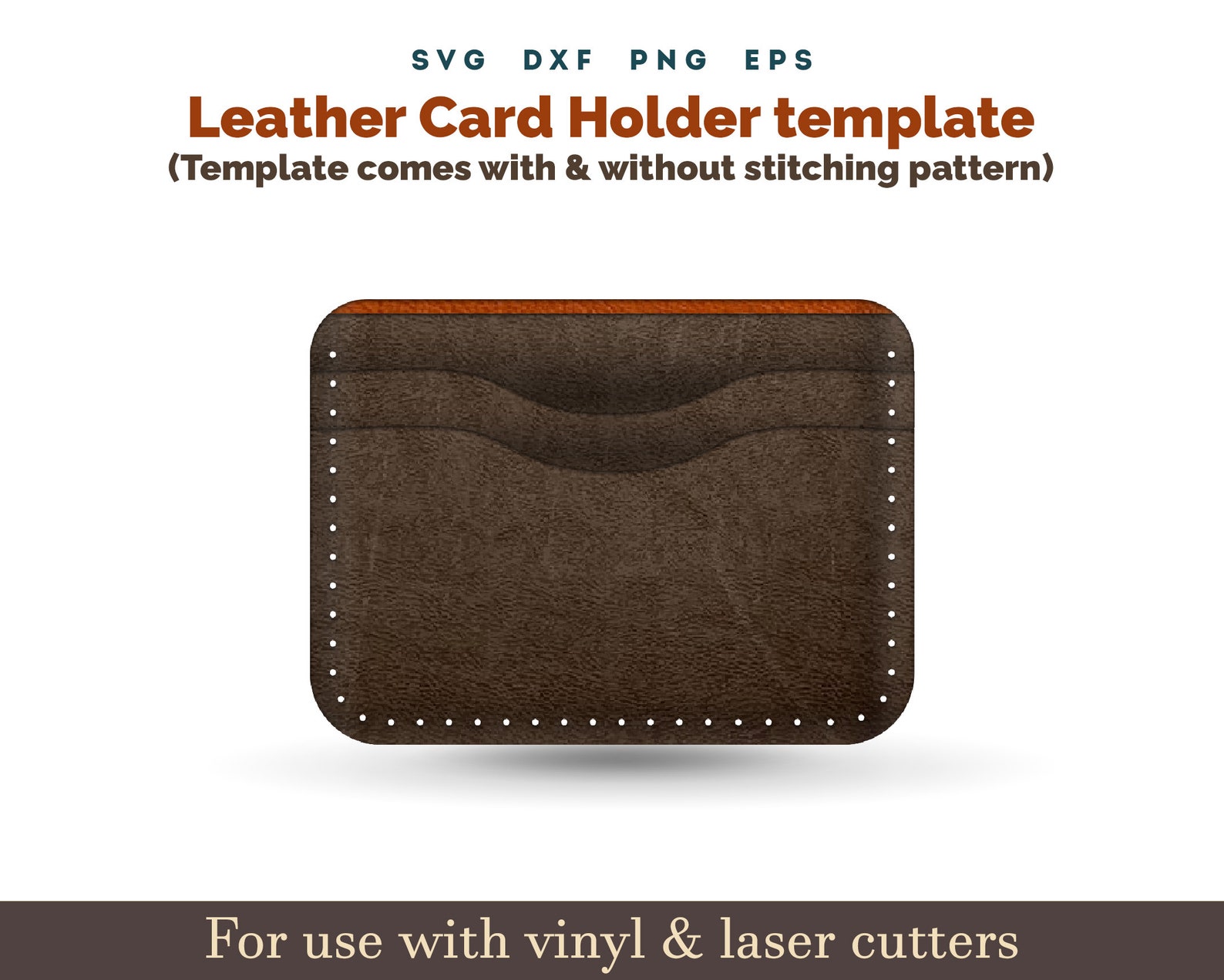 Leather Card Holder Wallet Cut File Svg, Pocket Leather Card Holder ...