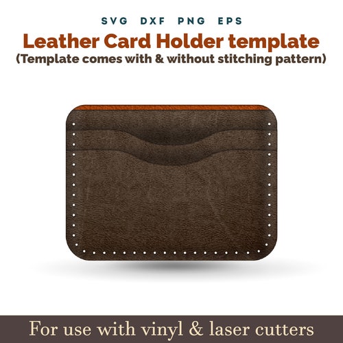 Leather Card Holder Wallet Cut File Svg Pocket Leather Card - Etsy