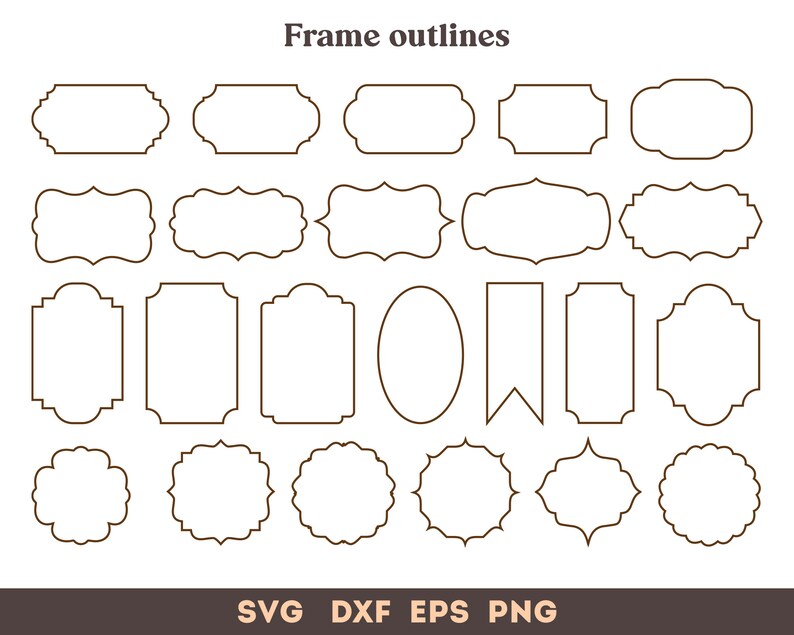 Classic Frames SVG Label Svg Decorative Frames and Border - Etsy
