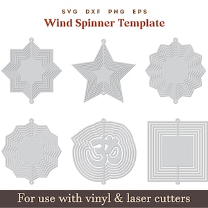 Wind Spinner SVG Template, 15 Set Wind Spinner Frame Bundle DXF, Wind ...