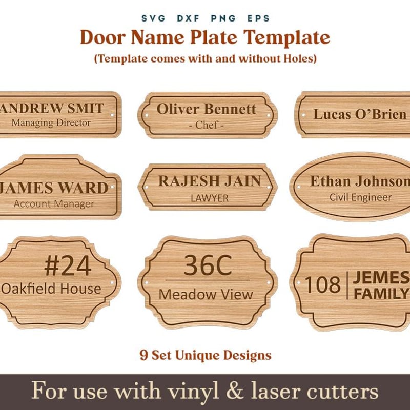Door Sign Name Cards - Etsy
