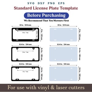 Standard License Plate Template SVG, Number Plate Svg, Blank License ...