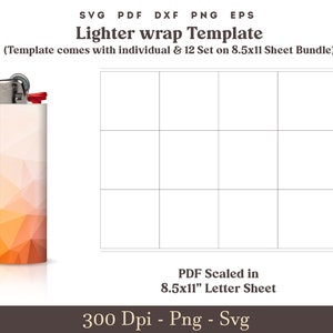 Lighter Wrap Template, 300 Dpi Lighter Wrapper PNG PDF, Bic Lighter ...
