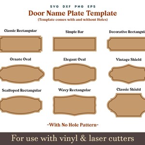 Door Name Plate Svg Template, Wall Name Plate Svg, Wooden Acrylic House ...