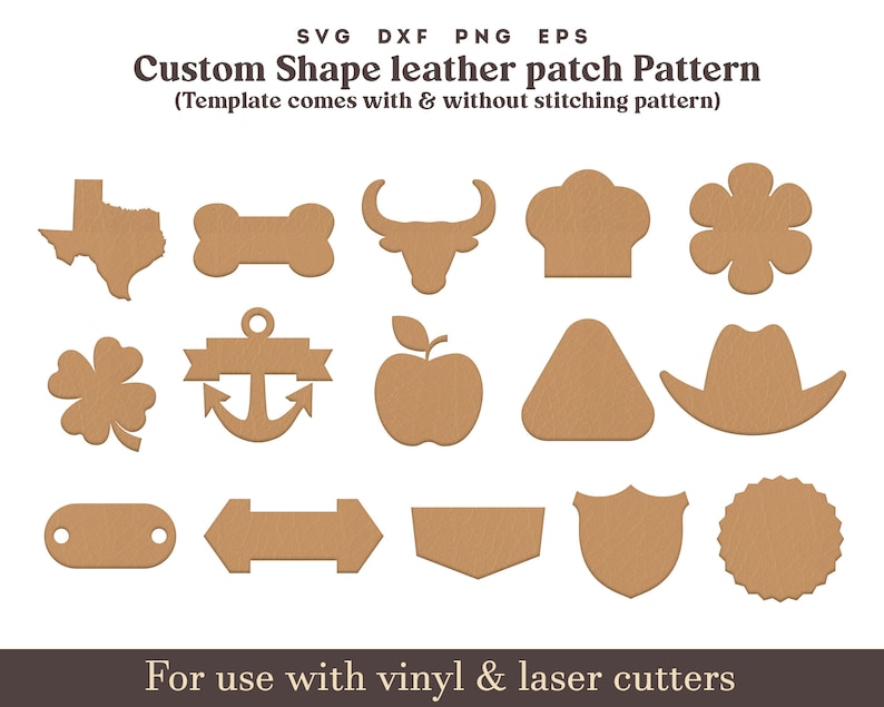 Leather Patch Svg, Leather Hat Patch Template, Custom Shape Hat Patch ...