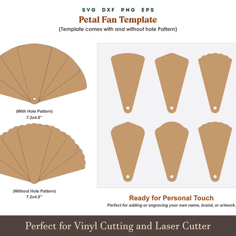 Petals Hand Fans Template - Etsy