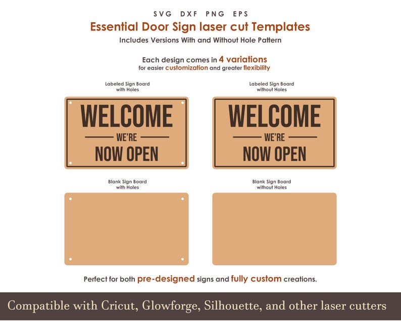Essential Door Name Plate SVG, Laser Essential Door Sign Dxf, Wooden ...