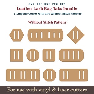 Lash Tab Template Svg, Leather Backpack Lash Tab Patch SVG PDF Pattern ...