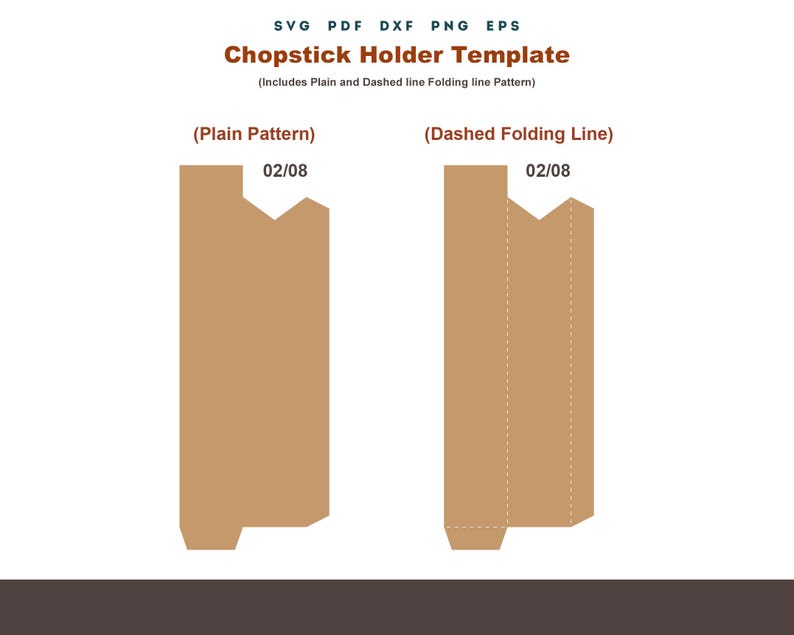 Chopstick Holder Template SVG, Chopsticks Sleeve, PDF Pattern ...