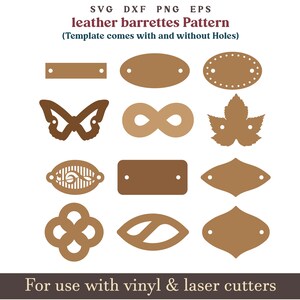 Leather Hair Barrette Pattern Svg, Hair Barrette Svg, Leather ...