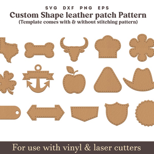 Unique Patch Shape Template - Etsy