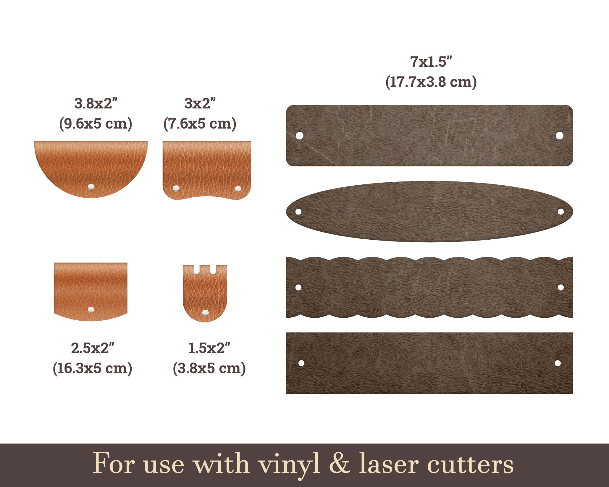 Leather Laser Cut Template Svg Bundle, Wallets Keychains Cable Wrap ...