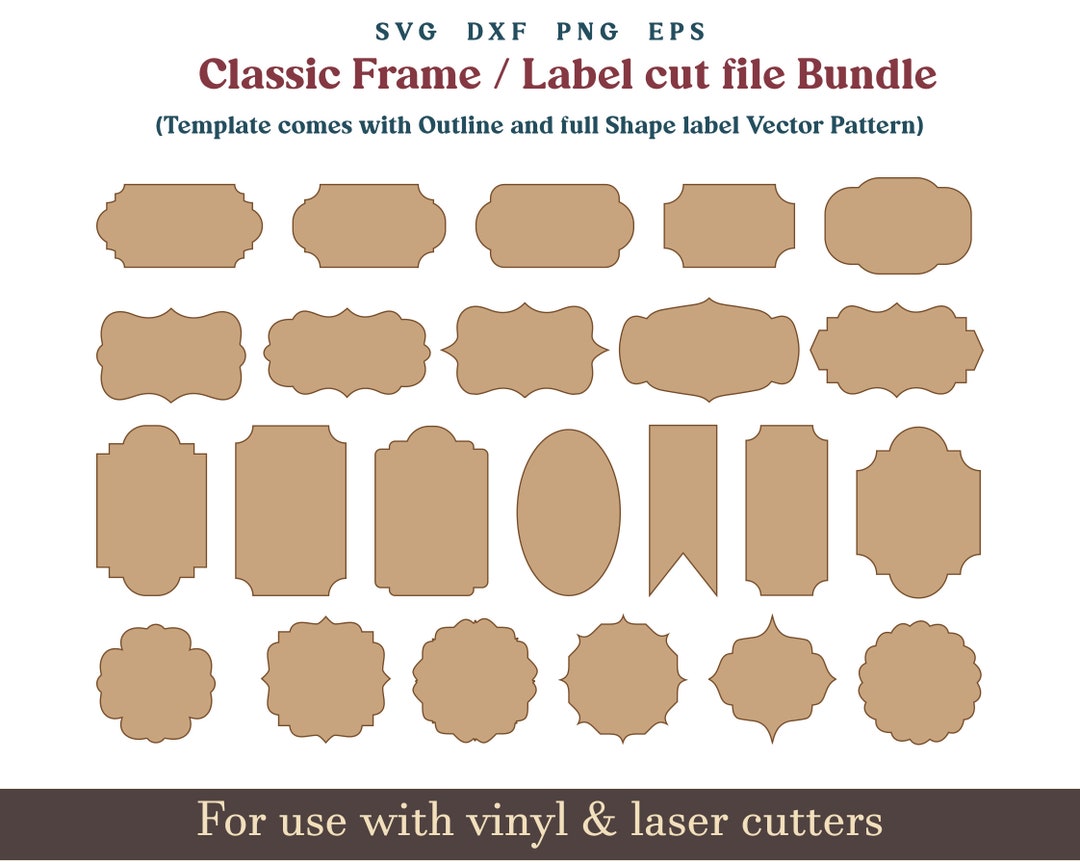 Classic Frames SVG, Label Svg, Decorative Frames and Border Label Shape ...