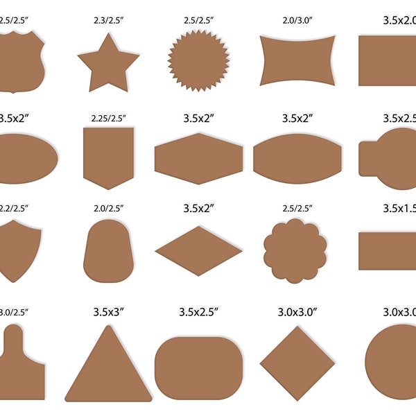 Leather Patch Hat Shapes Etsy