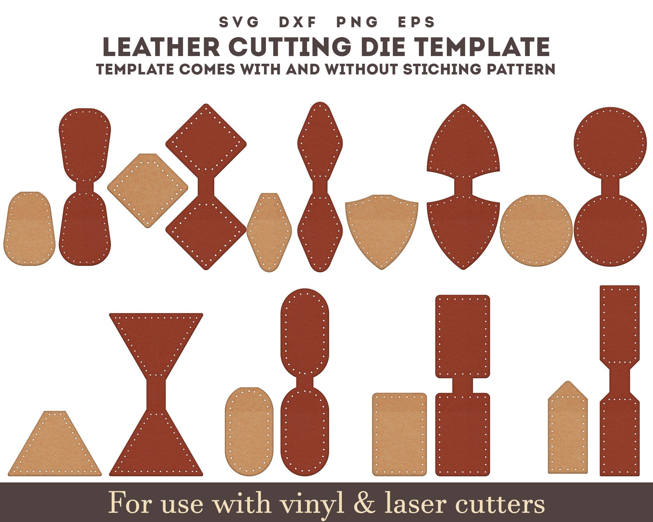 Leather Keychain Key Fob Cutting Template SVG Leather - Etsy Australia