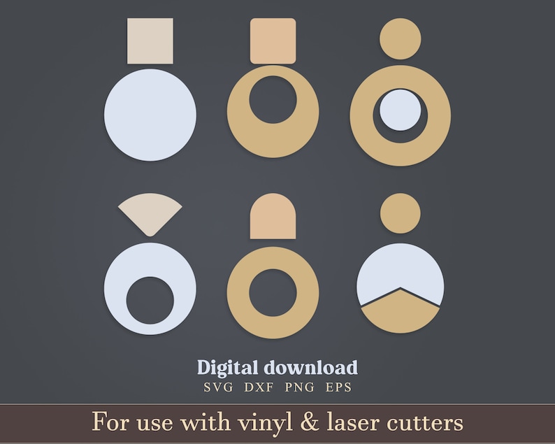 Compound Wooden Earrings Svg Bundle Dxf Eps 52 Designs - Etsy