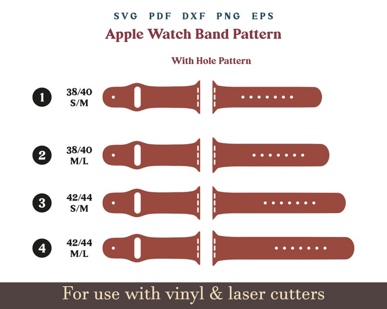 Apple Watch Band SVG Template, Iwatch Band Svg, Watch Band Jig PNG ...