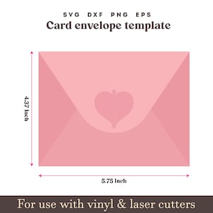 Envelope Template SVG, No Glue Envelope, 4.37x5.75" Envelope, Folding ...