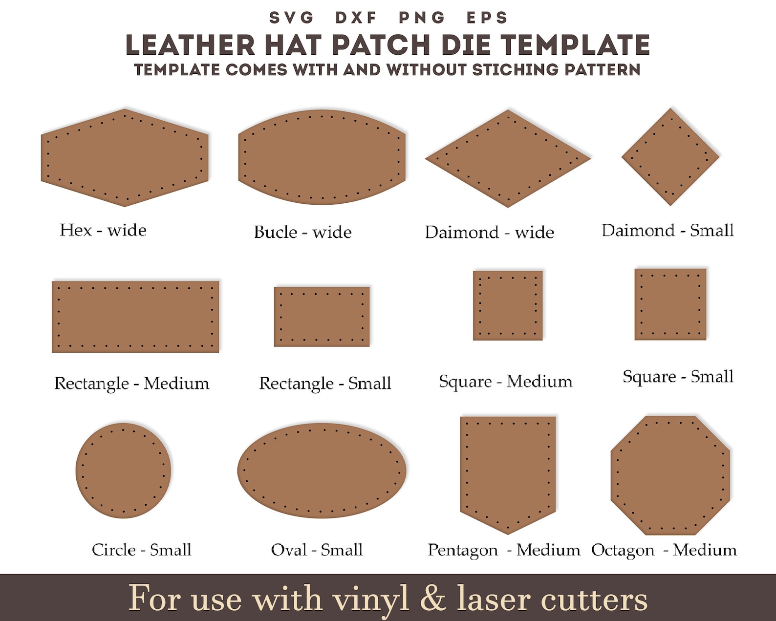 Leather Patch Svg 12 Set Leather Hat Patches Svg Leather - Etsy