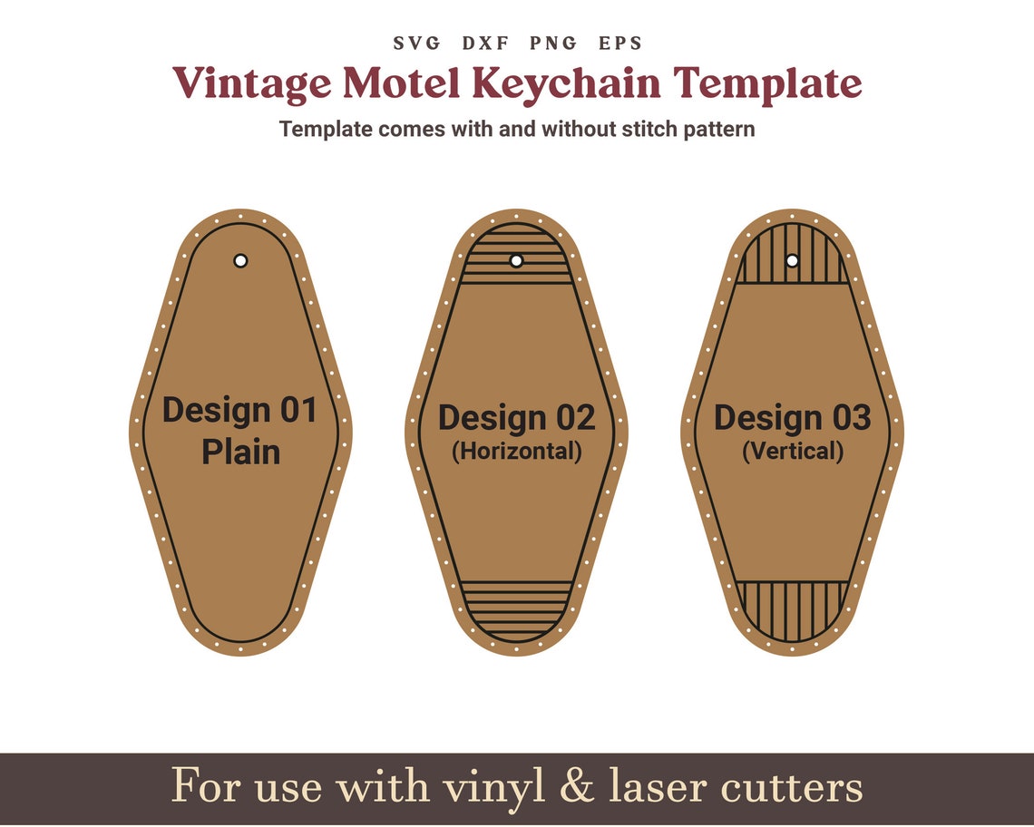 Vintage Motel Keychain Svg Template, Retro Motel Keychain Svg, Hotel ...