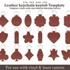 Leather Keychain Template SVG, 12 Set Leather Keychain Key Fob Cut ...