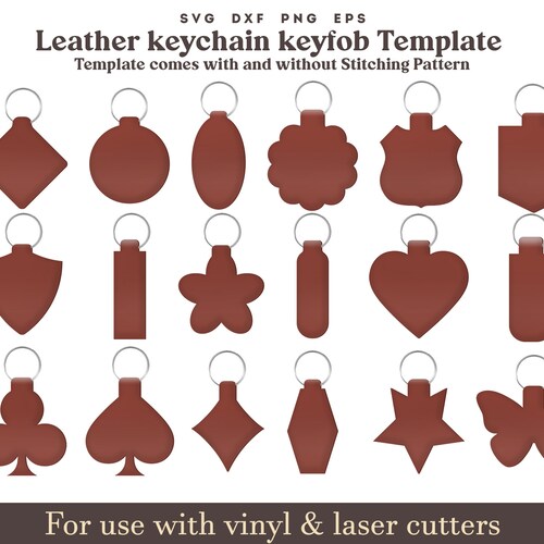 Leather Keychain Key Fob Template SVG Bundle Keychain SVG 18 - Etsy Leather Keychain Key Fob Template SVG Bundle Keychain SVG 18 - Etsy