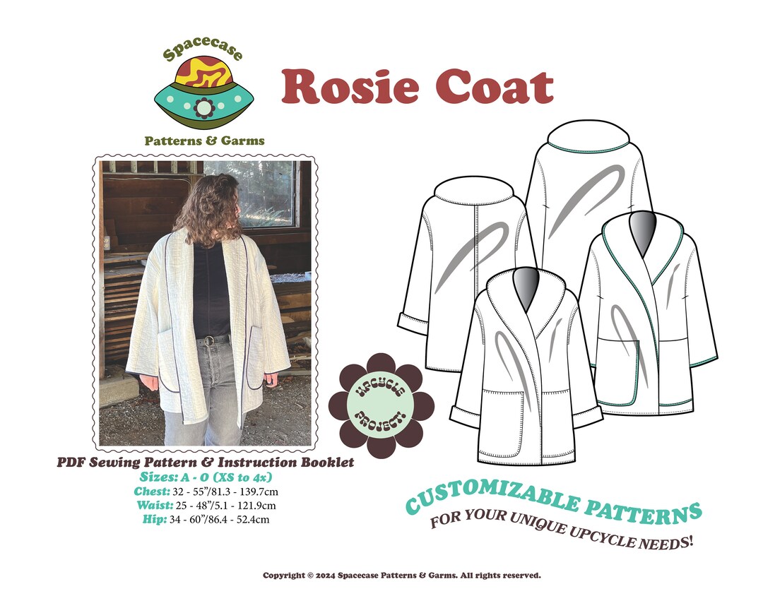 Rosie Coat PDF Sewing Pattern - Etsy Canada