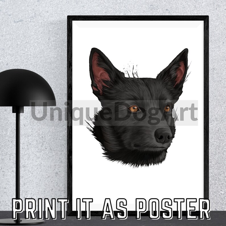 Unique Black Australian Kelpie PNG Clipart Sublimation Design Graphic ...