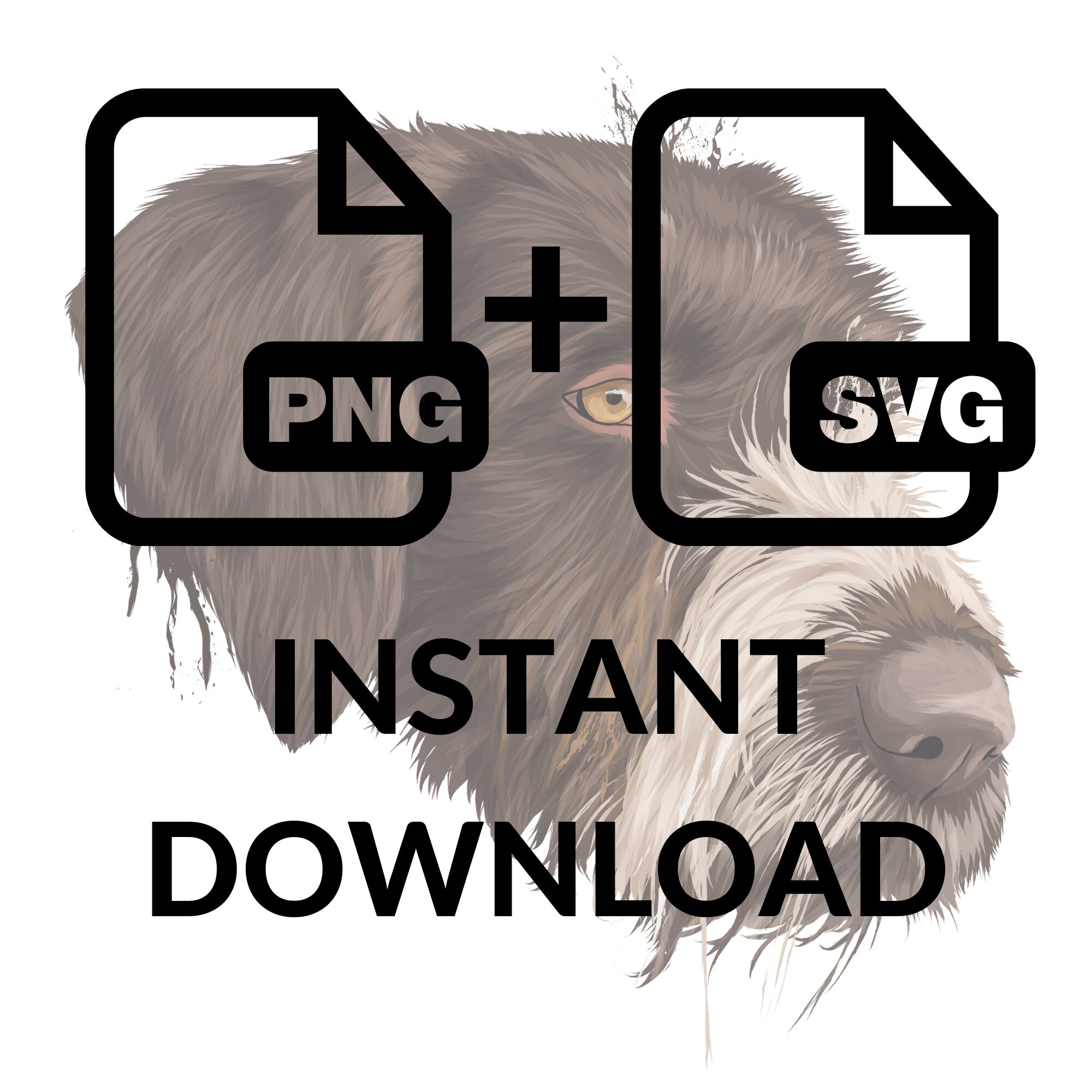 Unique German Wirehaired Pointer PNG Clipart Sublimation Design Graphic ...