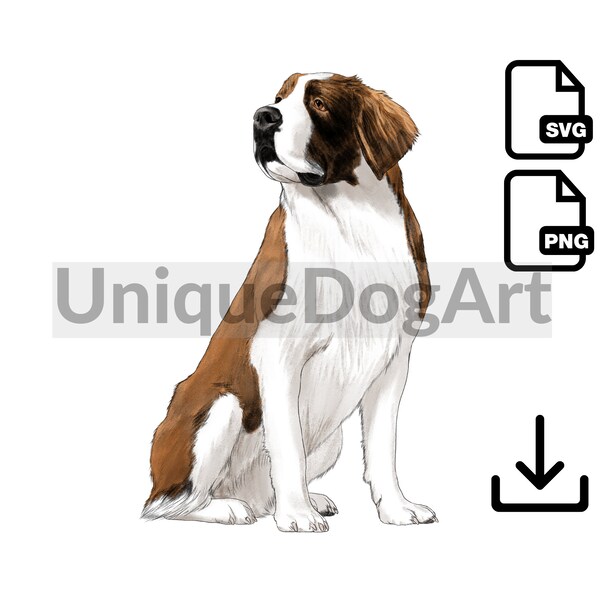 Saint Bernard Svg - Etsy