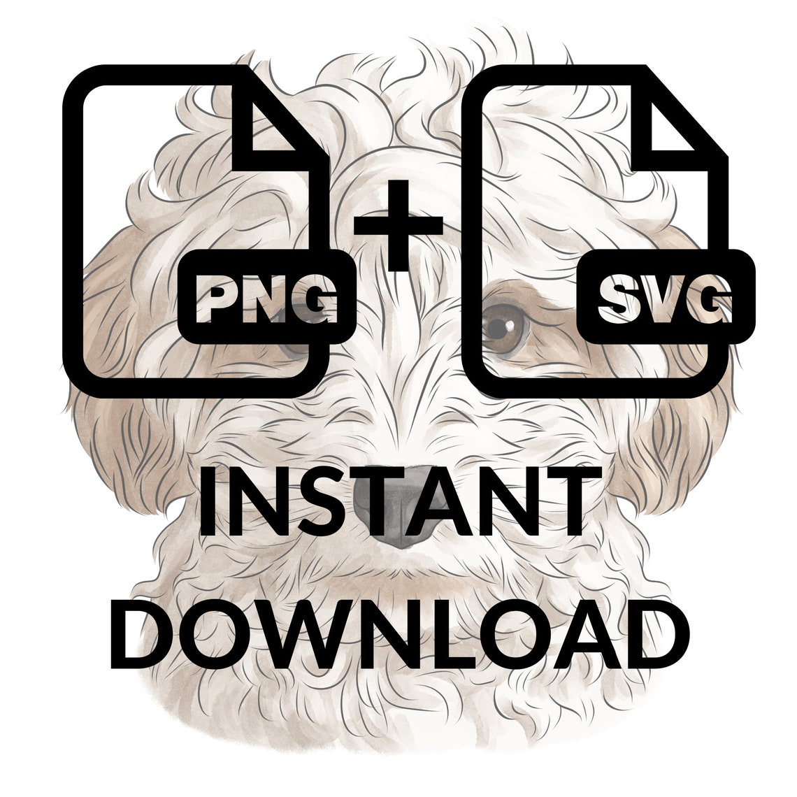 Unique Watercolor Cavapoo PNG Clipart Sublimation Design Graphic ...