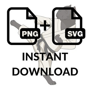 Funny Karate Cane Corso PNG Clipart Unique Printable Dog Art Digital ...