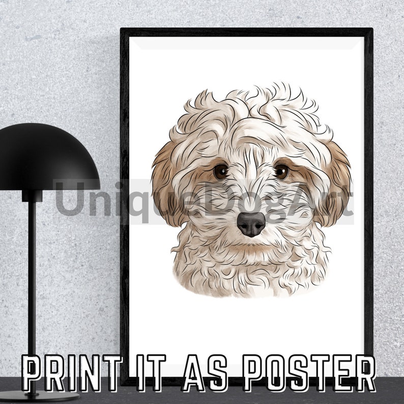 Unique Watercolor Cavapoo PNG Clipart Sublimation Design - Etsy
